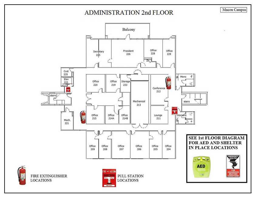 Safety Diagrams: Middle Georgia State University